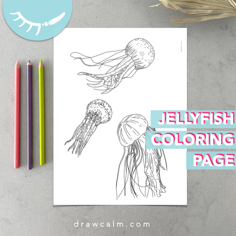 jelly fish coloring pages