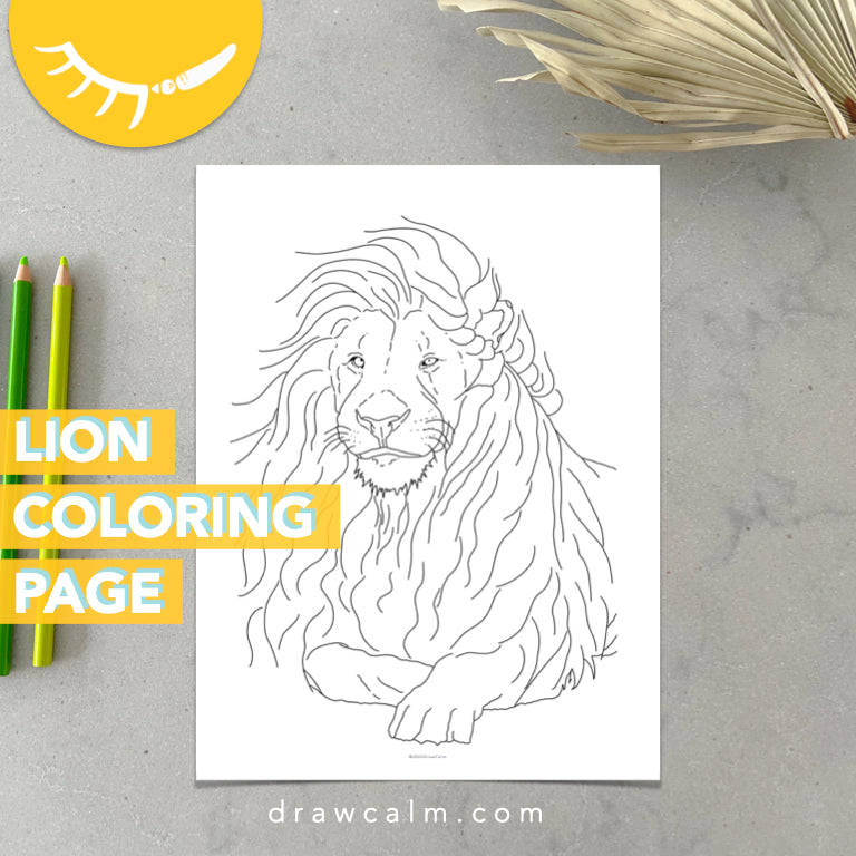 lion coloring pages face