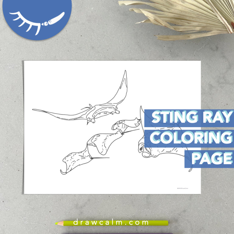 sting ray coloring sheet