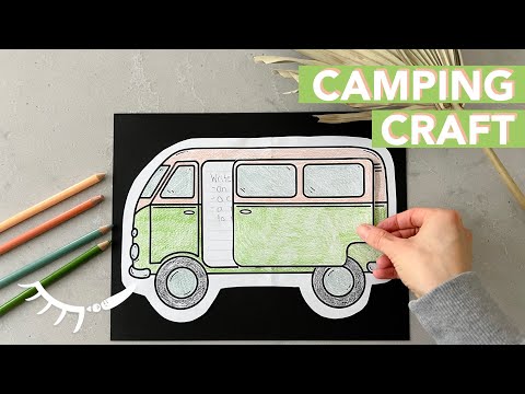 Camping Coloring Page │ Summer Writing Prompt – Draw Calm