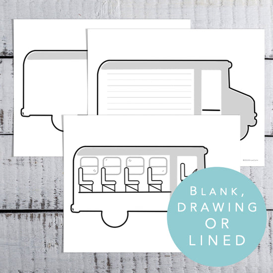 Paper School Bus Craft Back to School Craft | School Bus Coloring Page ...